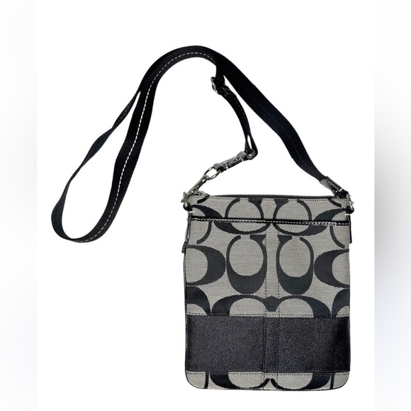 Coach | Bags | Coach Stylish Black And Gray Crossbody Bag | Poshmark